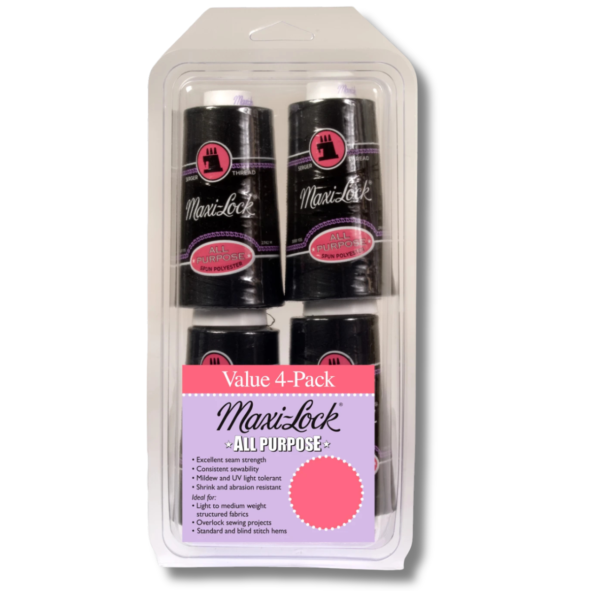 Maxi Lock Serger Thread Set - Black - 4 Pack – Urban Sewciety